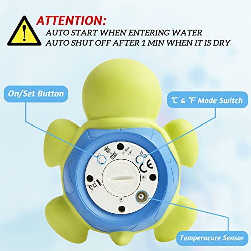 Cushore Baby Bath Thermometer (Upgraded Version) with Automatic Water Induction Switch, Baby Bath Float and Play Toy for Infant, Smart Accurate Bathroom Safety Temperature Thermometer ℃/℉