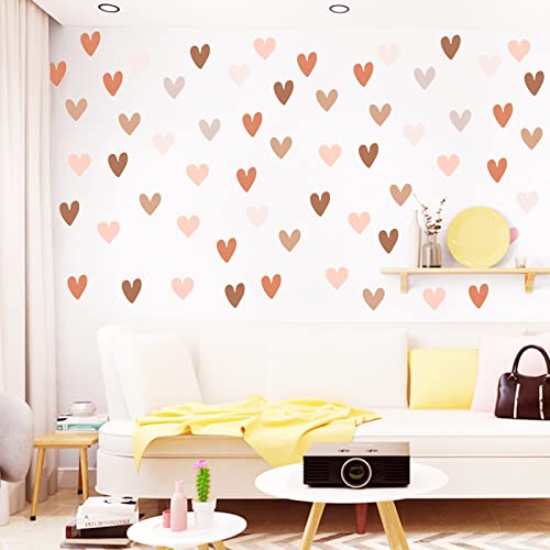 6 Sheets Boho Heart Wall Stickers Nursery Wall Decor Wall Stickers and Murals for DIY Cute Decorations Kids' Room Decor Girls Bedroom