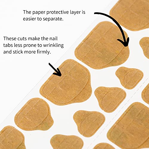 Sun&Beam Nails Adhesive Tabs Stickers for Press On False Nail Gel Glue Double Sided Waterproof Transparent Strong Sticky (25 Sheet with kit Box)