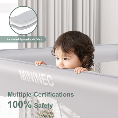 Bed Rail for Toddlers Baby, MININEC Long Toddler Bedrail Guard for Kids Children, Strong Babies Bed Rail for Twin, Full Size, Queen & King Mattress with Reinforced Anchor Safety Darkgrey 70.8*27.5 in