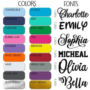 people peoplename wall vinyl sticker decal - 6 fonts & 18 vinyl colors - customized stickers for wall, nursery, kitchen, bedroom - custom wall art for girls & boys - wall decors for men, women, kids