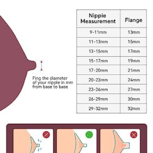 Momcozy Flange Insert 21mm Compatible with Momcozy S9 Pro/S12 Pro. Original S9 Pro/S12 Pro Breast Pump Replacement Accessories, 1PC (21mm)