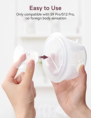 Momcozy Flange Insert 21mm Compatible with Momcozy S9 Pro/S12 Pro. Original S9 Pro/S12 Pro Breast Pump Replacement Accessories, 1PC (21mm)