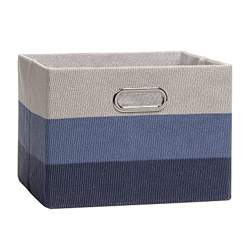 Lambs & Ivy Blue Ombre Foldable/Collapsible Storage Bin/Basket