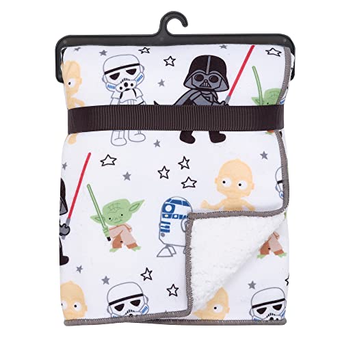 Lambs & Ivy Star Wars Classic Fleece Baby Blanket - Yoda/Darth Vader/R2-D2/C-3PO