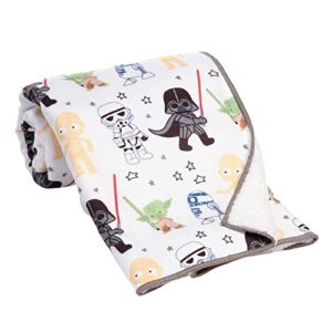 Lambs & Ivy Star Wars Classic Fleece Baby Blanket - Yoda/Darth Vader/R2-D2/C-3PO