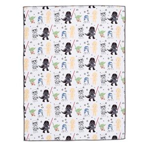 Lambs & Ivy Star Wars Classic Fleece Baby Blanket - Yoda/Darth Vader/R2-D2/C-3PO