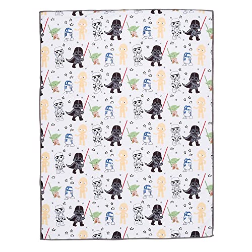 Lambs & Ivy Star Wars Classic Fleece Baby Blanket - Yoda/Darth Vader/R2-D2/C-3PO