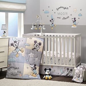 lambs & ivy disney baby moonlight mickey mouse 3-piece nursery crib bedding set