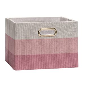 lambs & ivy pink ombre foldable/collapsible storage bin/basket