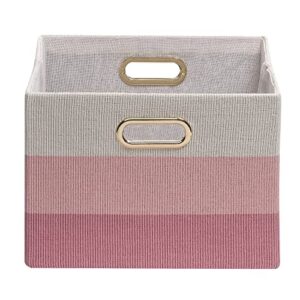 Lambs & Ivy Pink Ombre Foldable/Collapsible Storage Bin/Basket