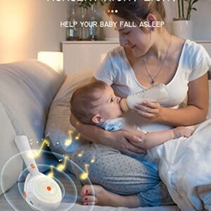 Portable White Noise Machine Baby, elesories Sound Machine Baby with Nursery Night Light,12 Soothing Sounds and USB Rechargeable Travel Baby, Child Lock, Baby Sound Machine for Adults Baby Sleeping