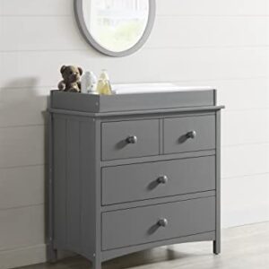 Oxford Baby Universal 3-Drawer Dresser, Dove Gray, 18.00 Inch L x 37.00 Inch W x 34.00 Inch H