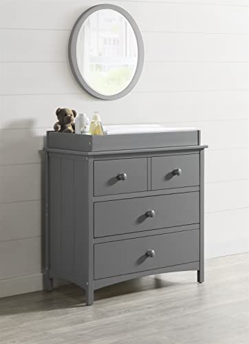 Oxford Baby Universal 3-Drawer Dresser, Dove Gray, 18.00 Inch L x 37.00 Inch W x 34.00 Inch H