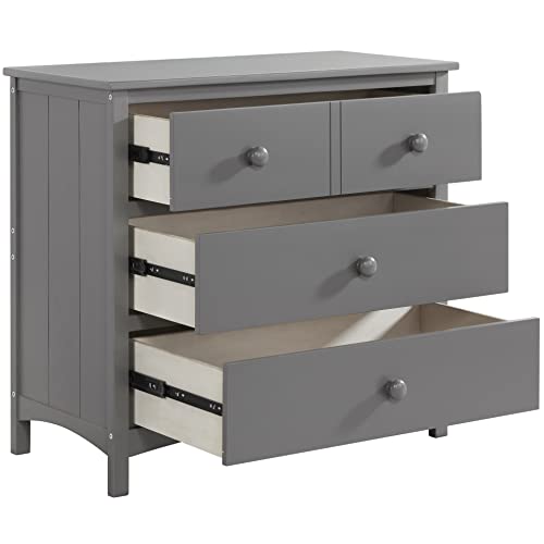 Oxford Baby Universal 3-Drawer Dresser, Dove Gray, 18.00 Inch L x 37.00 Inch W x 34.00 Inch H