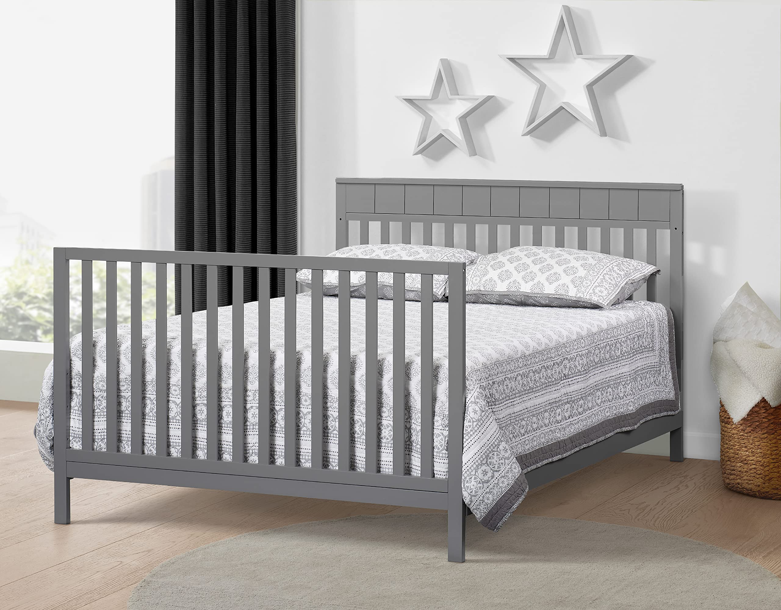 Oxford Baby Logan Crib to Full-Size Bed Conversion Kit, Dove Gray