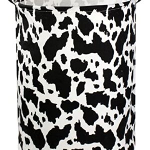 DDBASKET Cow Print Laundry Basket Baby Nursery Clothes Hamper Collapsible Toy Storage Bin Organizer with Handles for Kids,Boys and Girls Room Decor(Cow)