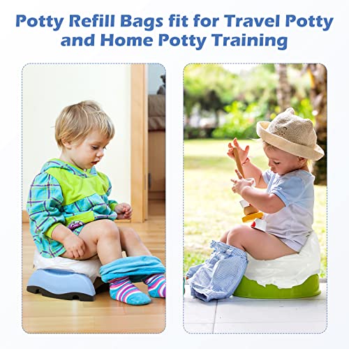 40 Packs Disposable Potty Bags for Toddler Portable Toilet, Travel Potty Liners fit for OXO Tot 2-in-1 Go Potty, Maliton Potty Training Bags fit Most Kids Portable Potty