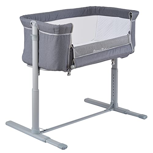 Pamo Babe Bedside Bassinet for Baby Crib 8 Adjustable Heights Foldable Bassinet Sleeper with Mattress Cover