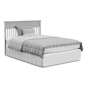 Storkcraft Carmel 5-in-1 Convertible Crib (Pebble Gray) - Converts from Baby Crib to Toddler Bed, Daybed and Full-Size Bed, Fits Standard Full-Size Crib Mattress, Adjustable Mattress Support Base