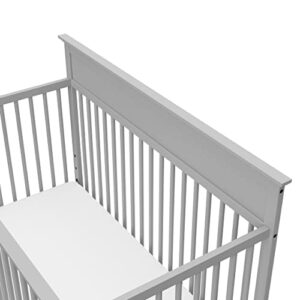 Storkcraft Carmel 5-in-1 Convertible Crib (Pebble Gray) - Converts from Baby Crib to Toddler Bed, Daybed and Full-Size Bed, Fits Standard Full-Size Crib Mattress, Adjustable Mattress Support Base