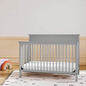 Storkcraft Carmel 5-in-1 Convertible Crib (Pebble Gray) - Converts from Baby Crib to Toddler Bed, Daybed and Full-Size Bed, Fits Standard Full-Size Crib Mattress, Adjustable Mattress Support Base