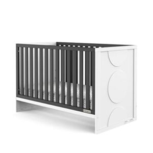 child craft orbit 3-in-1 traditional convertible euro crib, (ebony/matte white)