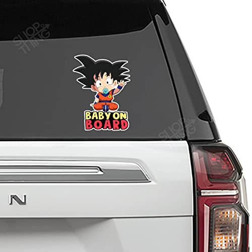 Shop A Thing, Baby on Board Anime Sticker - Baby Decal Stickers for Car - Cute Baby Boy on Board Sticker Baby on Board Sticker for Car Sticker for Little Baby’s Cute Cartoon Sticker for Baby (ST -012)