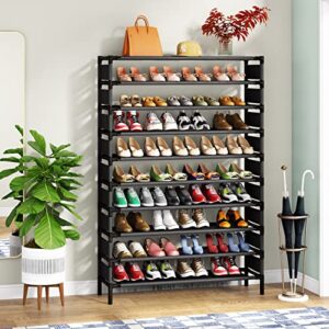 tribesigns upgraded 10 tiers shoe rack, large capacity shoe shelf, tall shoe organizer for 50 pairs, space saving shoe storage