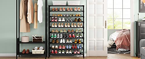 Tribesigns Upgraded 10 Tiers Shoe Rack, Large Capacity Shoe Shelf, Tall Shoe Organizer for 50 Pairs, Space Saving Shoe Storage