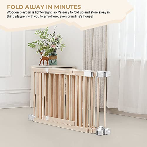 HARPPA Baby Gate Playpen Baby Fence for Babies and Toddlers Baby Play Yards for Play Area (62*47*24 inch)