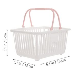 9pcs for Baskets Tote Desk White Kids Bins Pretend Eggs Storage Snacks Plastic, Beach Basket, Picnic Basket Fruits Bedroom Compact Handles Party Desktop Small Grocery Shower