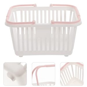 9pcs for Baskets Tote Desk White Kids Bins Pretend Eggs Storage Snacks Plastic, Beach Basket, Picnic Basket Fruits Bedroom Compact Handles Party Desktop Small Grocery Shower