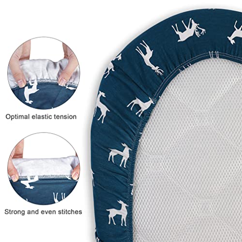 Toddmomy Toddler Bedding Set 3pcs Stretchy Changing Pad Cover Bassinet Sheet Diaper Changing Pad Table Sheets Cotton Diaper Crib Sheets for Baby Boy Girl Toddler Bed Mattress