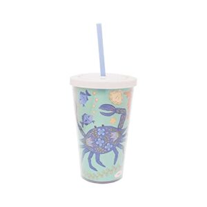 beachcombers crab tumbler, 9.33-inch height