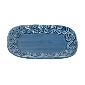 beachcombers blue coastal bungalow small plate blue