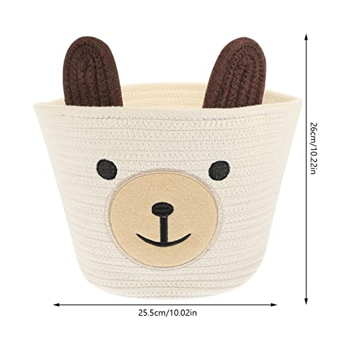 Cotton Rope Basket Animal Woven Cotton Storage Basket Laundry Basket Baby Nursery Baskets Kids Organizer Sundries Storage Box Laundry Baskets Cat Dog Baskets