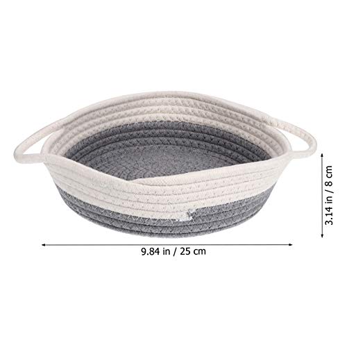 Cabilock 2pcs Hand Kids Vanity Toys Woven Jewelry Handle Rope Toy Desktop Keys for Container Clothes Laundry Makeup Tray Nursery Organizer with Snacks Basket Bins Fruits Home Xxcm Sewing