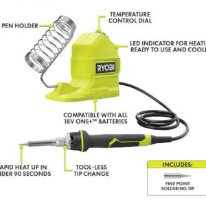 RYOBI ONE+ 18V Cordless 120-Watt Soldering Iron Topper (Tool Only)