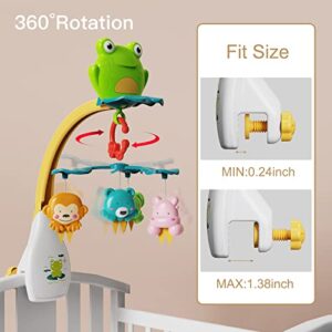 Lcasio Baby Crib Mobile with Music and Lights, Mobile for Crib with Cartoon Projection, Rotation, Baby Crib Toys for Boys Girls 