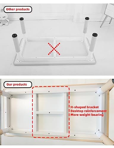 Tigasy Kids Adjustable Table and 4 Chairs Set,Toddler Table and Chairs for Ages 2-12,Upgrade Graffiti Desktop,Max 350lbs.