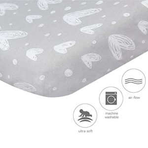 3 Count Changing Pad Liner, Waterproof Larger Changing Pad Cover 28" X 15", Cotton Flannel (Solid Improved Thickness) / Changing Pad Cover,100% Cotton Jersey Knit, Grey/White, 2 Pack