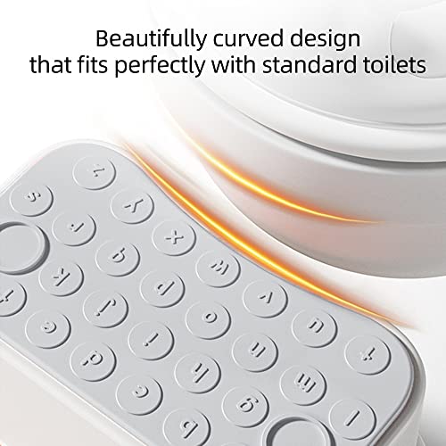 Cute Bunny Anti-Slip Baby Potty Training Toilet Seat with Detachable Step Stool, Baby Potty with 2-in-1 Step Stool, Toddler Toilet Seat with Wide Step Toddler Step Stool(Grey)