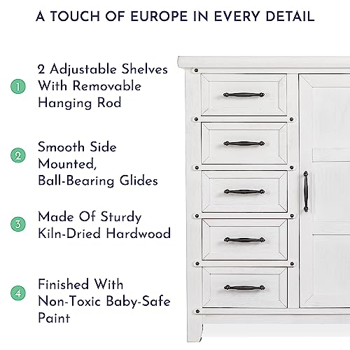 Evolur Andorra Chifferobe, Weathered White