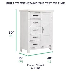 Evolur Andorra Chifferobe, Weathered White