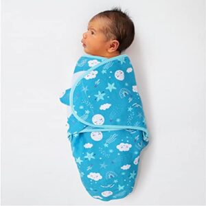 The Peanutshell Baby Swaddle Set for Boys or Girls - Unisex 3 Pack - Cloud & Stars (Small/Medium | 0-3 Months)