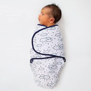 The Peanutshell Baby Swaddle Set for Boys or Girls - Unisex 3 Pack - Cloud & Stars (Small/Medium | 0-3 Months)