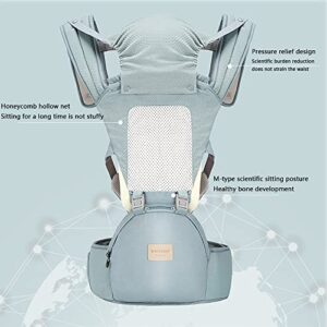 All Seasons Multi-Functional Cotton Breathable Double Shoulder Front Holding Baby Shoulder Strap Mother and Baby Articles ergonomically Comfortable Baby Convenient Adjustable (Breathable Green)