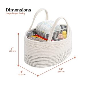 luxury little Diaper Caddy Organizer for Baby Boy and Girl and XXXL Nursery Storage Basket