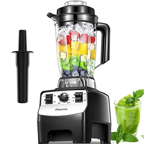 Reemix Counter Blender Smoothie Maker, 1450W Professional High Speed Blenders for Kitchen, 10 Speed Control, 68 oz BPA-Free Tritan Container, 8 Titanium Stainless Steel Blade for Ice/Soup/Nuts